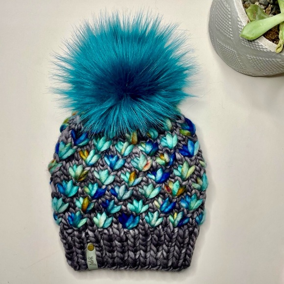 Etsy | Accessories | Lotus Flower Wool Beanie Nwot | Poshmark